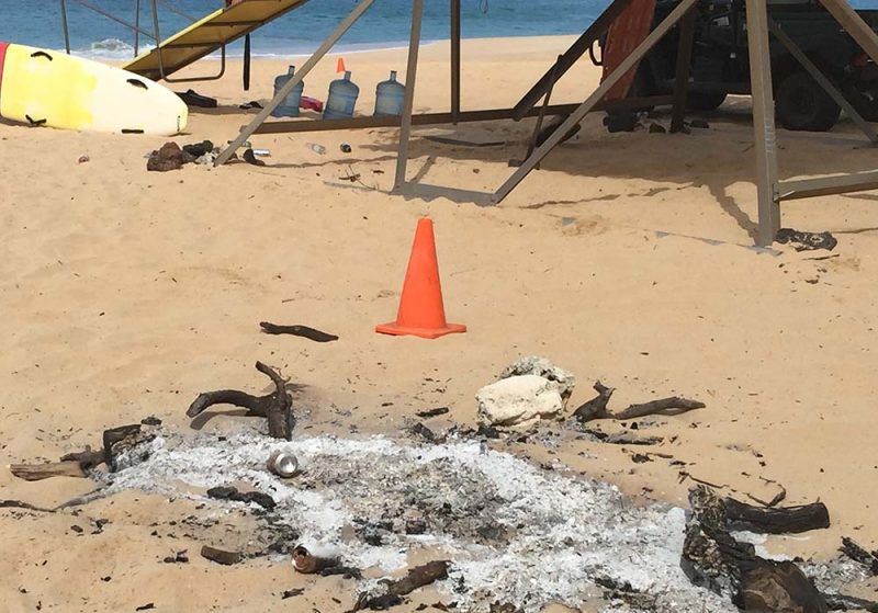 DLNR: fires are prohibited on public beaches | Hawaii Ocean Safety